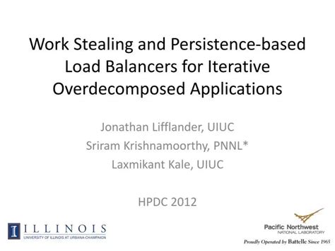 PPT Work Stealing And Persistence Based Load Balancers For Iterative