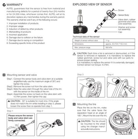 Special Version Tpms Sensor With New Package Universal Programmable