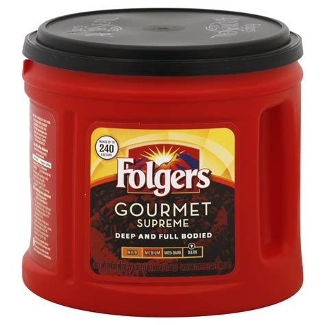 Folgers Coffee Ground Gourmet Supreme Dark 278 Oz 1 Lb 118 Oz