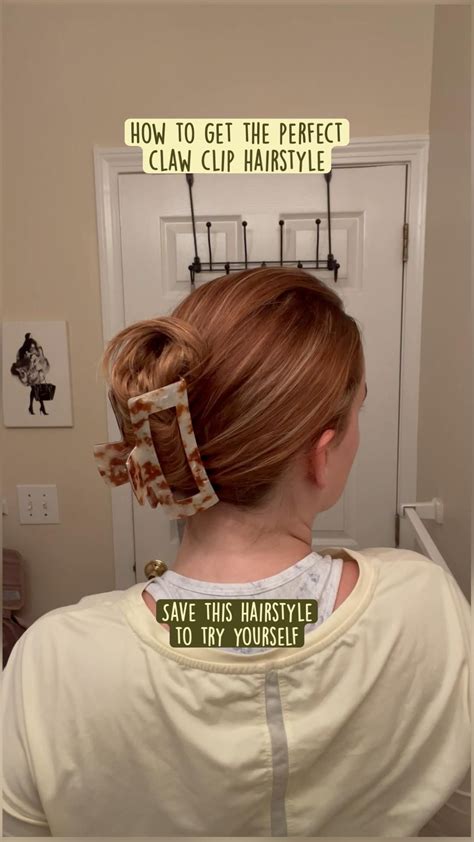 1 Minute Claw Clip Hairstyle Hair Accessories Simple Updo Fast Work