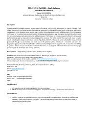 CSE535 Syllabus Fall2021 Pdf CSE 435 535 Fall 2021 Draft Syllabus