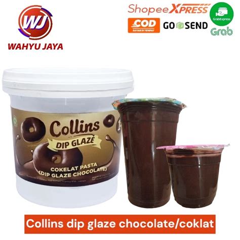 Jual Collins Dip Glaze Chocolate Coklat 250gram 500gram Shopee Indonesia