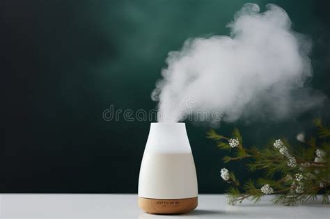 Elegant Aromatherapy Diffuser Releasing Soothing Mist In A Tranquil Setting Generative Ai Stock