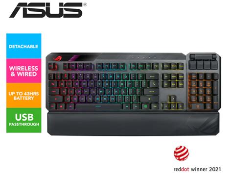 Asus Rog Claymore II Wired Wireless Gaming Mechanical Keyboard For