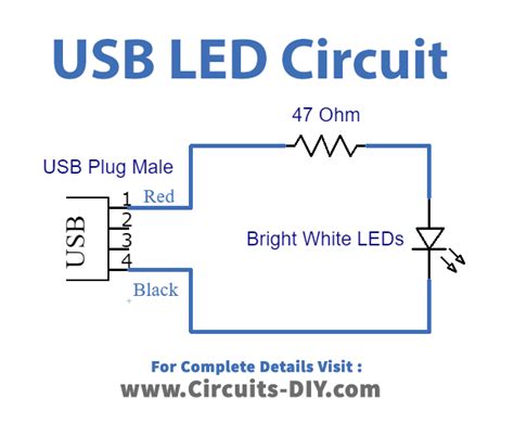 Simple USB Lamp Circuit DIY Electronic Projects