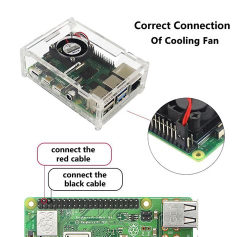 Transparent Acrylic Case With Cooling Fan For Raspberry Pi Model B