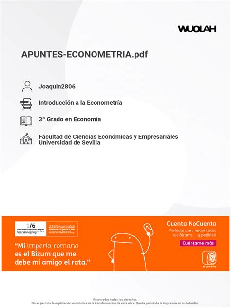 Apuntes Econometria Pdf Econometría Estadísticas Aplicadas