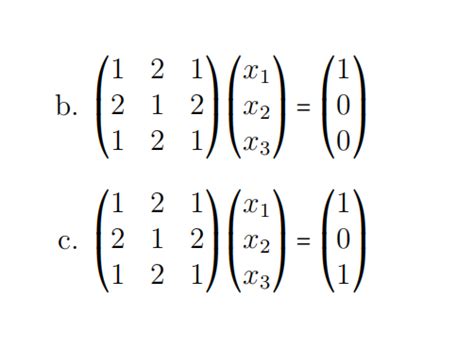 solved solve each linear system below by gaussian