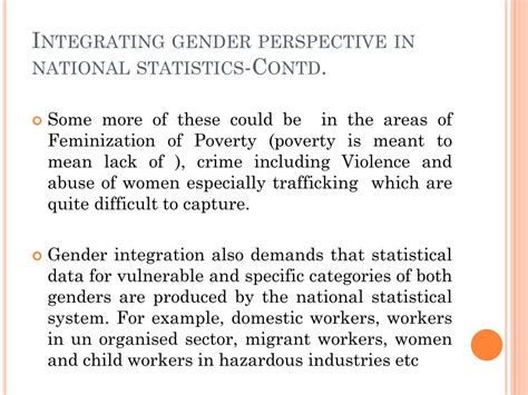 Ppt Integration Of Gender Perspective In National Statistics India
