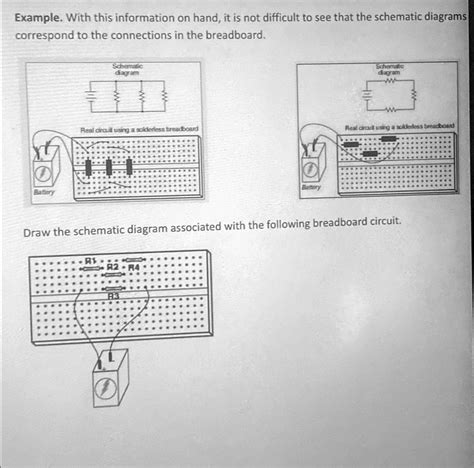 Solved Draw The Schematic Diagram Associated With The Following Breadboard Circuit