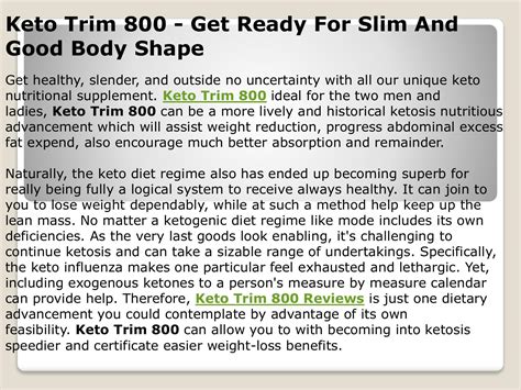 Keto Trim 800 Get Ready For Slim And Good Body Shapepdf Docdroid