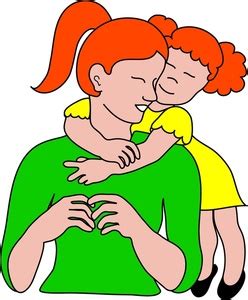 Mom And Daughter Hugging Clip Art Library
