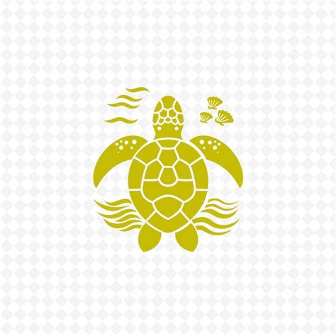 Premium Psd Turtle On A Background Of A Pattern Of Sea Turtles