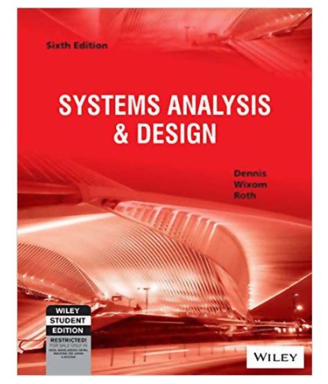 Systems Analysis And Design Paperback English Sixth Edition Buy
