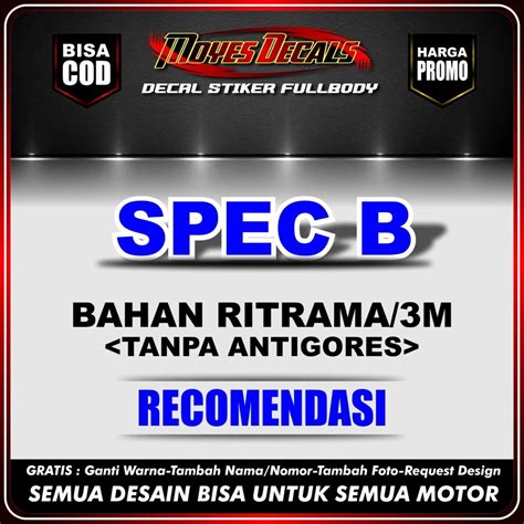 Jual Decal Stiker Full Body Motor Sonic Decal Stiker Motor Honda Sonic Full Body Costum Motif