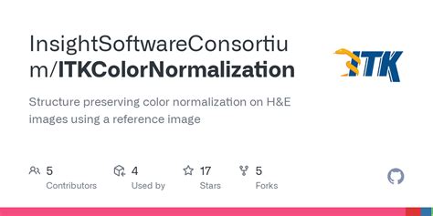 Github Insightsoftwareconsortium Itkcolornormalization Structure