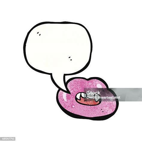 말풍선이 있는 핑크 입술모양 귀여운에 대한 스톡 벡터 아트 및 기타 이미지 귀여운 기이함 낙서 드로잉 Istock