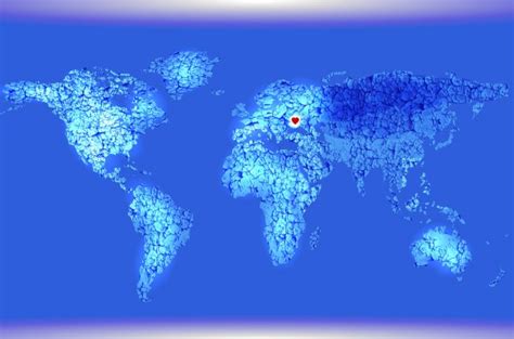 World Map Healpix Projection Map World Meridians Blue Background Vector Stock Vector Image By