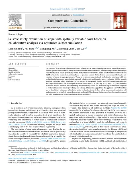 PDF Seismic Safety Evaluation Of Slope With Spatially Variable Soils