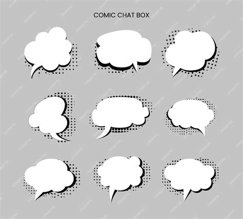 Premium Vector Comic Chat Box Vector