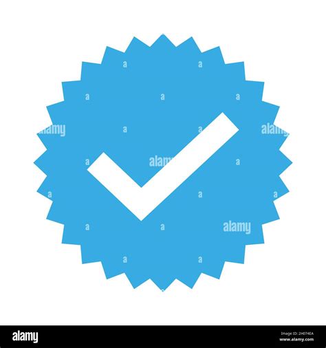 Ilustración De Stock Vectorial Del Icono De Marca De Verificación Azul