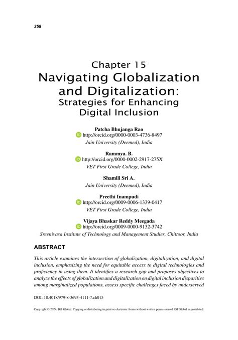 Pdf Navigating Globalization And Digitalization Strategies For