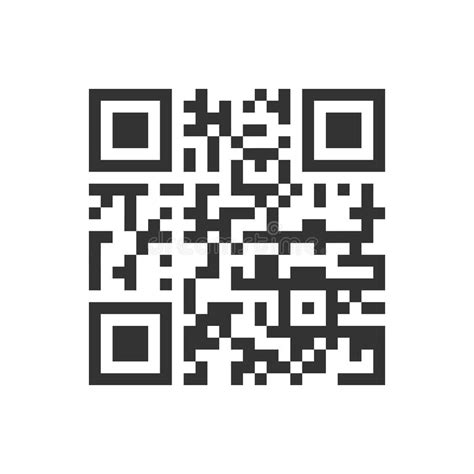 Qr Code Icon Example Of Quick Responce Matrix Barcode In Square Grid Stock Vector