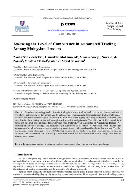 Pdf Journal Of Soft Computing And Data Mining Assessing The Level Of