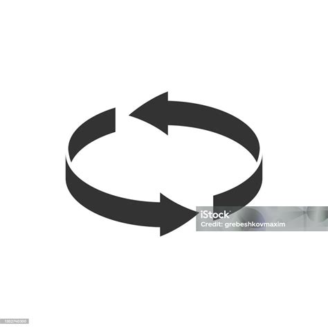회전 화살표 아이콘을 회전합니다 둥근 기호 재장전 개념에 대한 스톡 벡터 아트 및 기타 이미지 개념 다이어그램 돌기