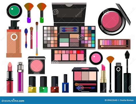 Vector Fashion Female Makeup Design Glamour Stock Illustration