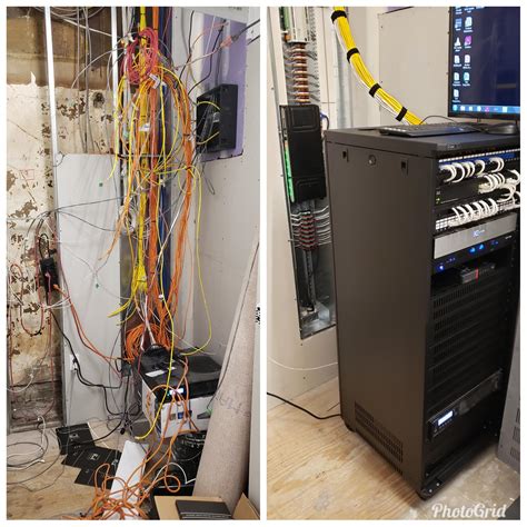 Was Contracted T M To Wire A Rack And Lighting Panel The Mess I Walked Into Vs The Finished