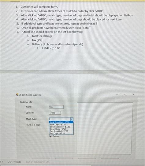 Solved Instructions Create An Application For VB Landscape Chegg