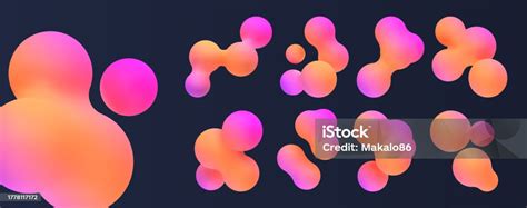 3d Liquid Blobs Set Stock Illustration Download Image Now Spilling