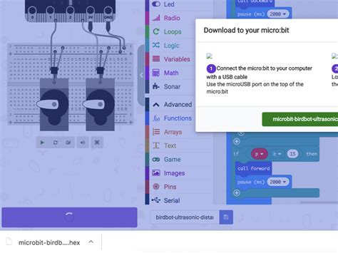 ultrasonic distance sensor with micro bit little bird guides