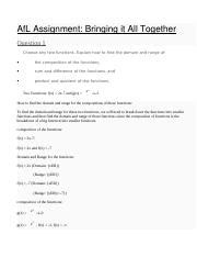 AfL Assignment Bringing It All Together Docx AfLAssignment BringingitAllTogether Question 1