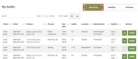 How To View My Upcoming Audits FibreTrace Help Centre
