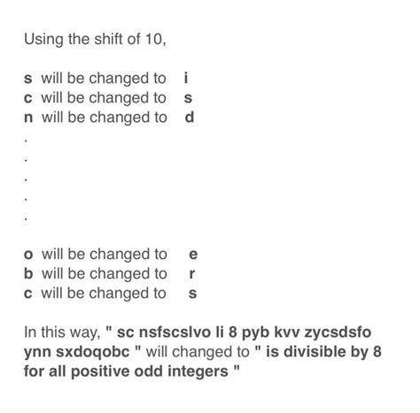 Solved 2 The Following Statement Was Put Through A Caeser