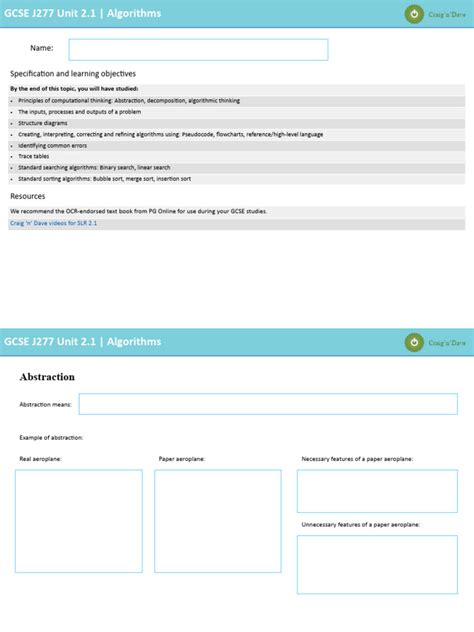 21 Workbook Pdf Algorithms Algorithms And Data Structures