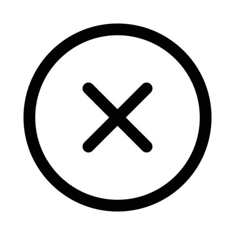 Error Notification Symbol Cancelling Popup Window Stock Vector By