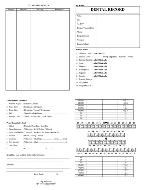 Dental Record Pdf