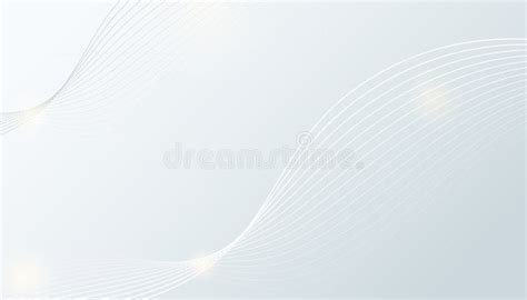 Abstract Gray Background With White Lines Curve And Soft Lights Vector Stock Illustration
