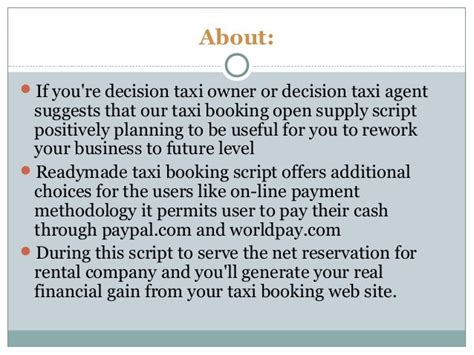 Php Taxi Booking Script