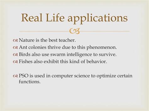 Particle Swarm Optimization By Rajorshi Mukherjee Ppt