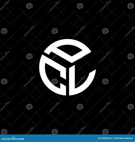 PCL Letter Logo Design On Black Background PCL Creative Initials Letter Logo Concept Stock