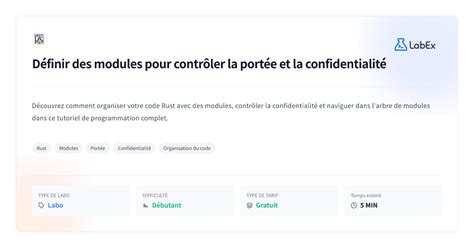 Définir Des Modules Pour Contrôler La Portée Et La Confidentialité Labex