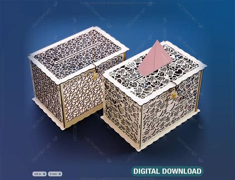 Decorative Wedding T Card Box Decoration Wooden Card Money Box Case