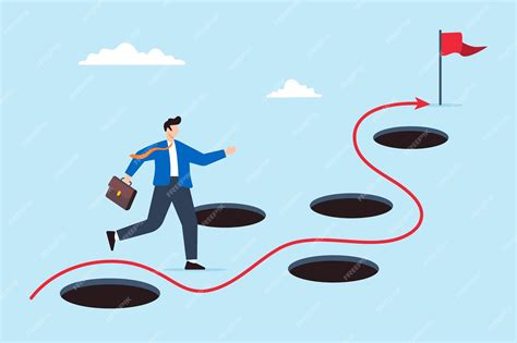 Premium Vector Smart Businessman Avoid Numerous Pitfalls To Achieving
