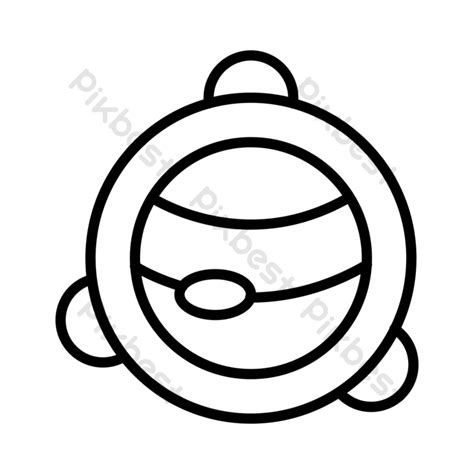 토성 라인 아이콘 벡터 일러스트 Png Ai 무료 다운로드 Pikbest