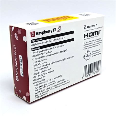 Raspberry Pi 5 8gb Arm Cortex A76 Single Board Computer Ebay