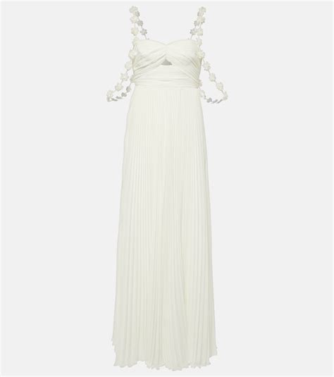 Self Portrait Ivory Chiffon Maxi Dress Dresses Images 2025 Page 2